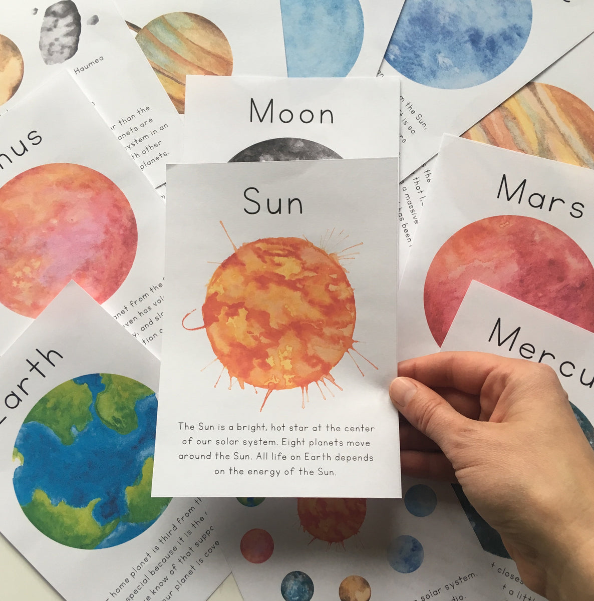 Solar System Cards: Digital Download – Tiny Nest Studio